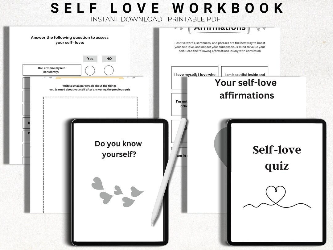 Self Love Workbook | Self-care | Self-help | Personal Growth - Etsy