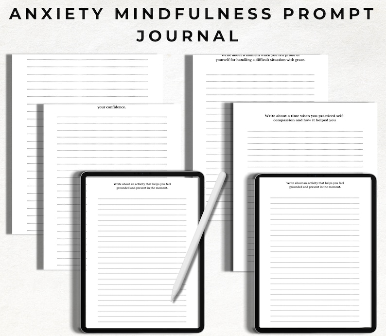 Anti Anxiety Mindfulness Prompt Journal - Etsy
