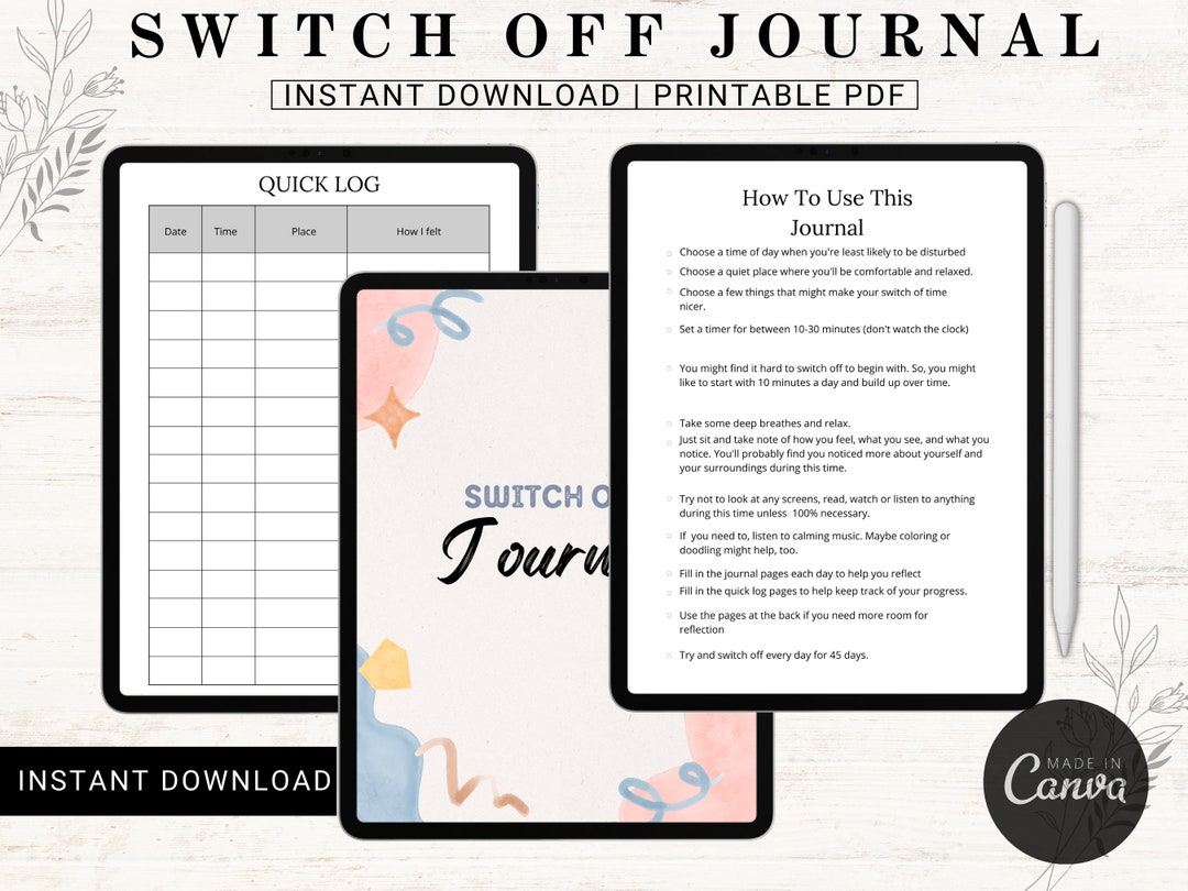 Switch off Journal - Etsy