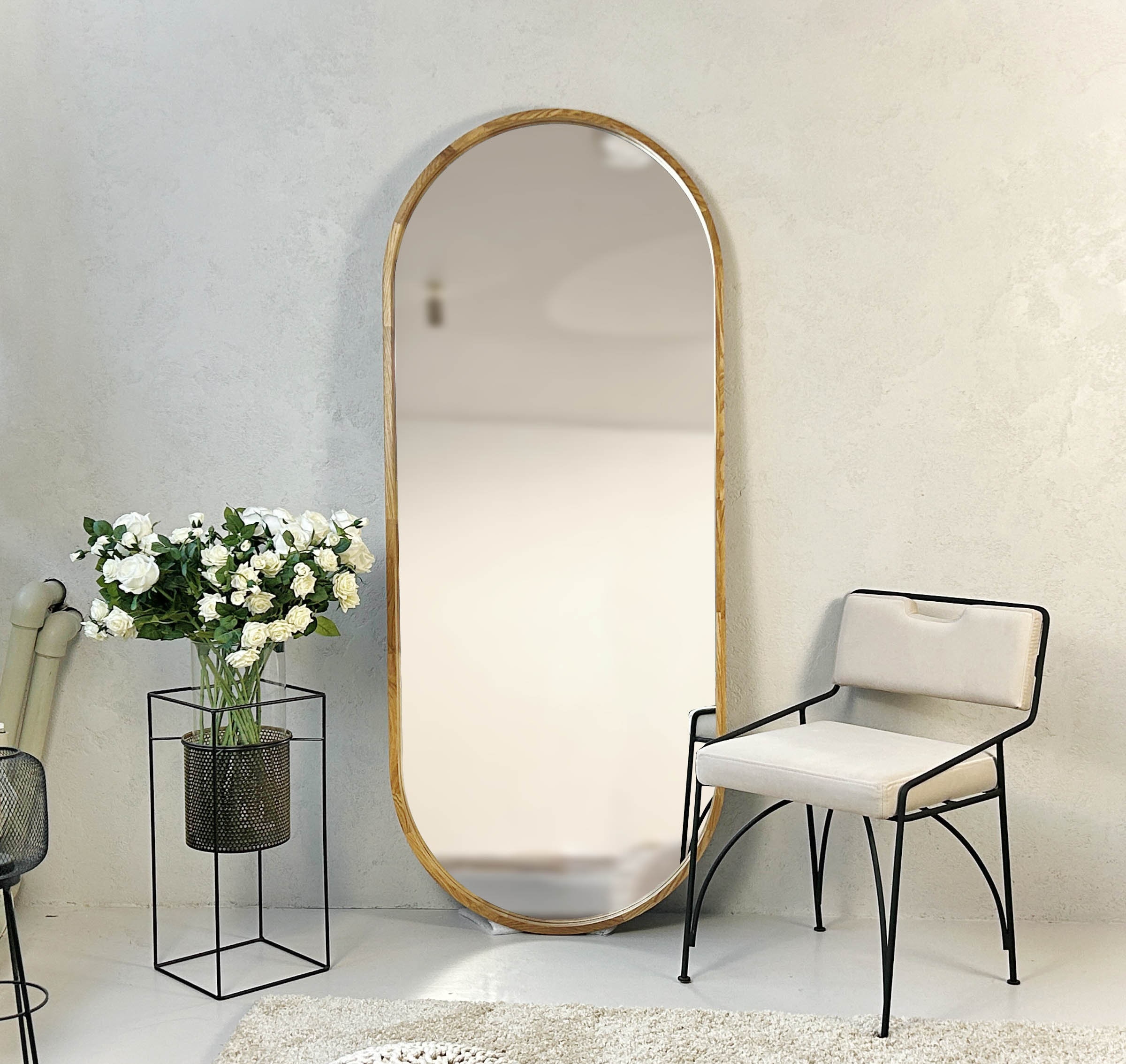 Wooden Wall Mirror, Large Wooden Mirror, Large Mirror, Large Wall ...