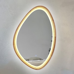 Irregular Mirror, Asymmetrical LED Mirror, Led Vanity Mirror Irregular ...