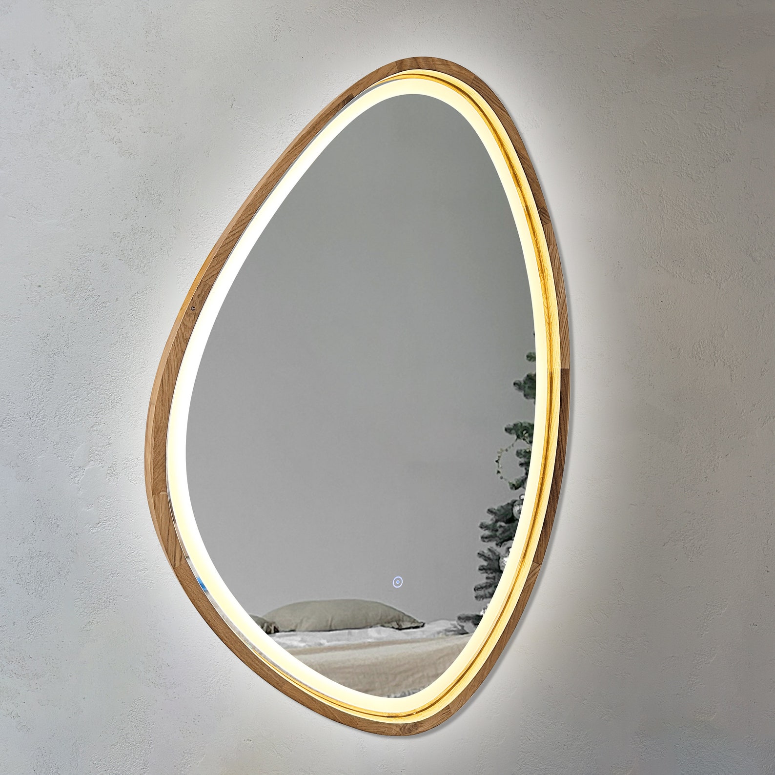 Irregular Mirror, Asymmetrical LED Mirror, Led Vanity Mirror Irregular ...
