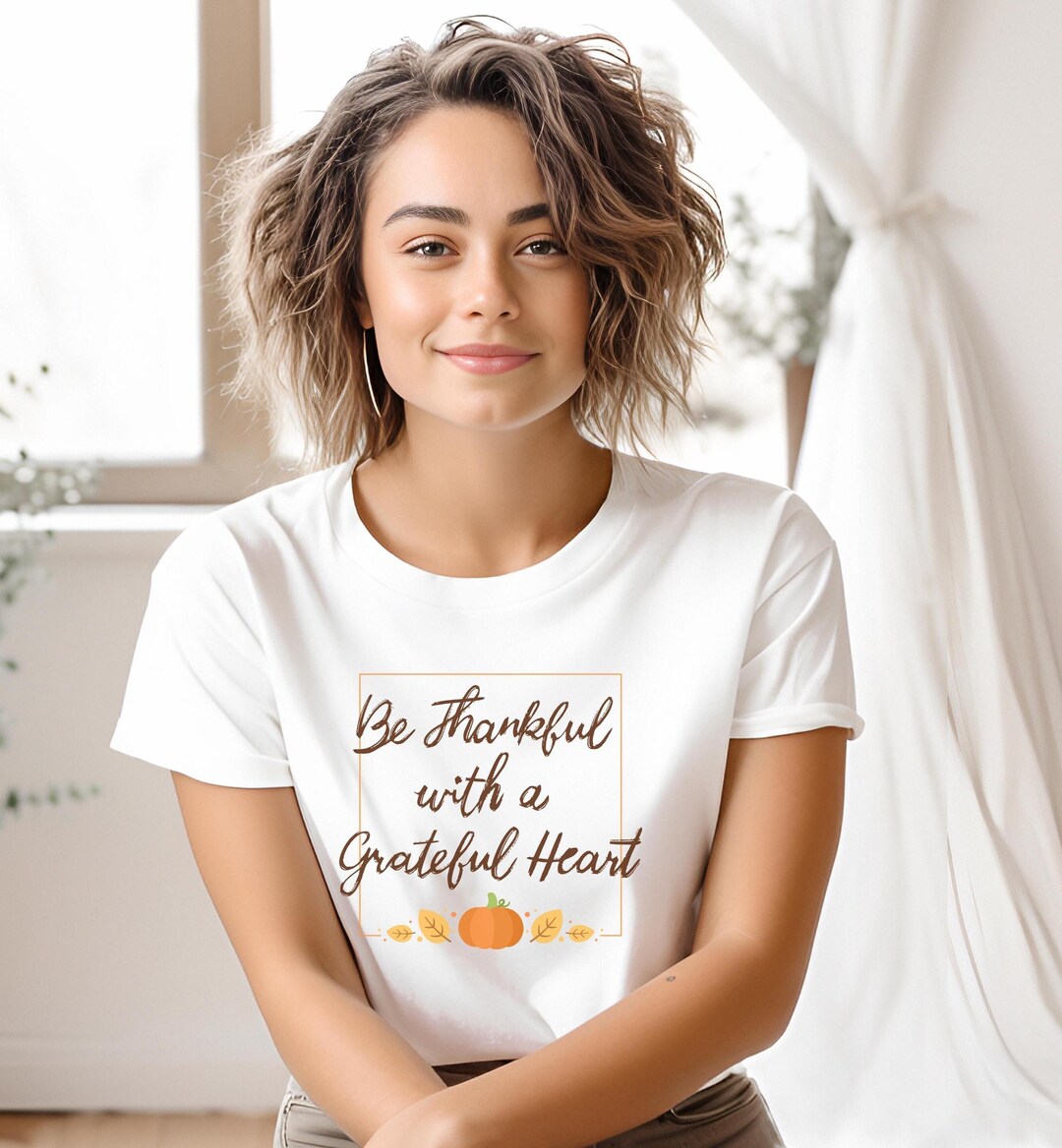 Be Thankful With a Grateful Heart T-shirt, November Shirt,unique ...
