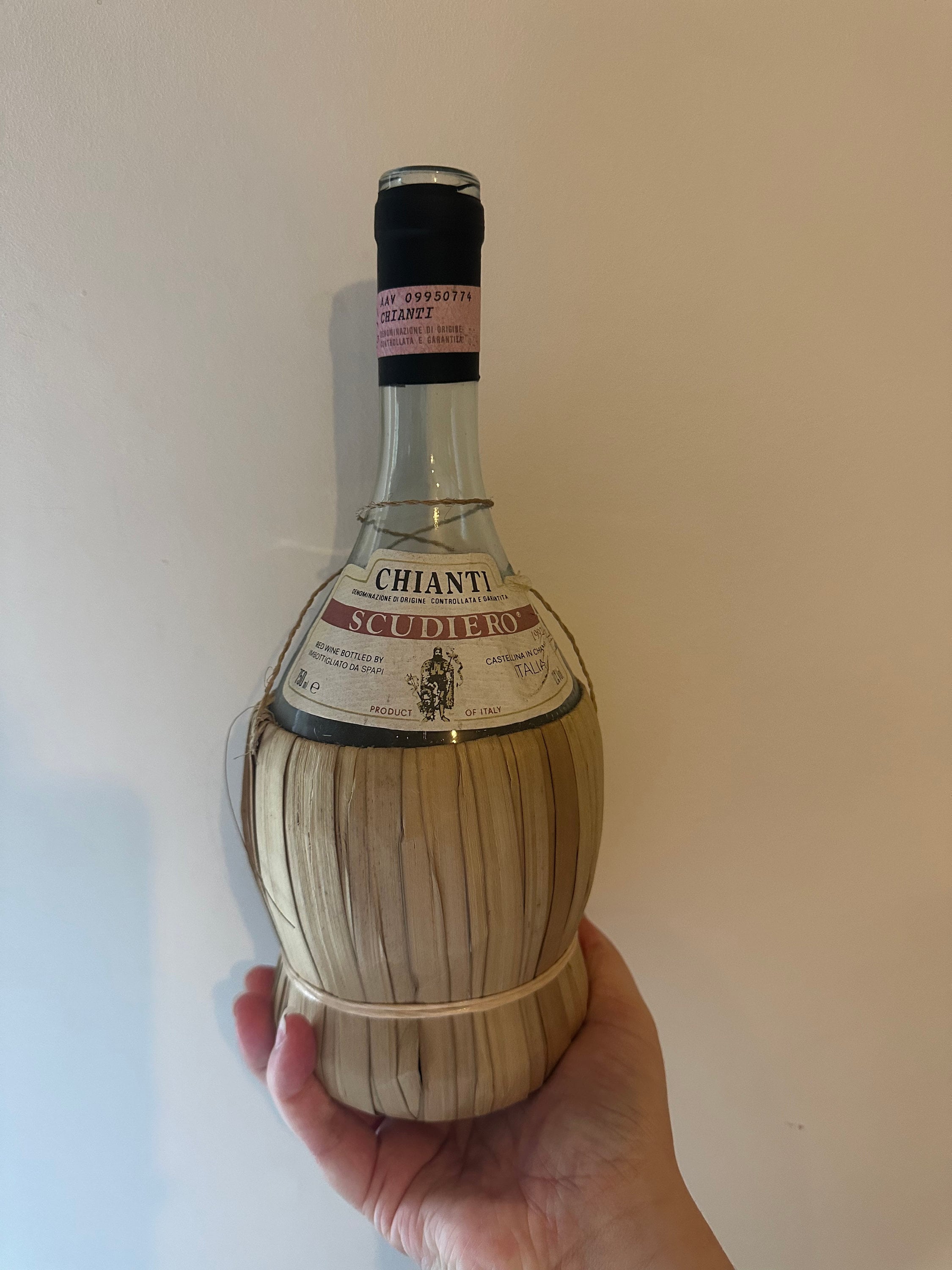 Italian Vintage Chianti Wine Bottle 1992 - Etsy