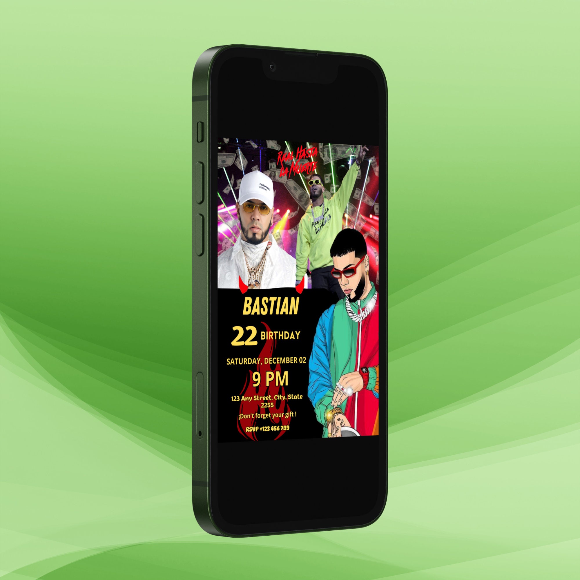 Anuel Aa Invitation, Anuel Invitation, Editable Anuel Aa Invitation ...