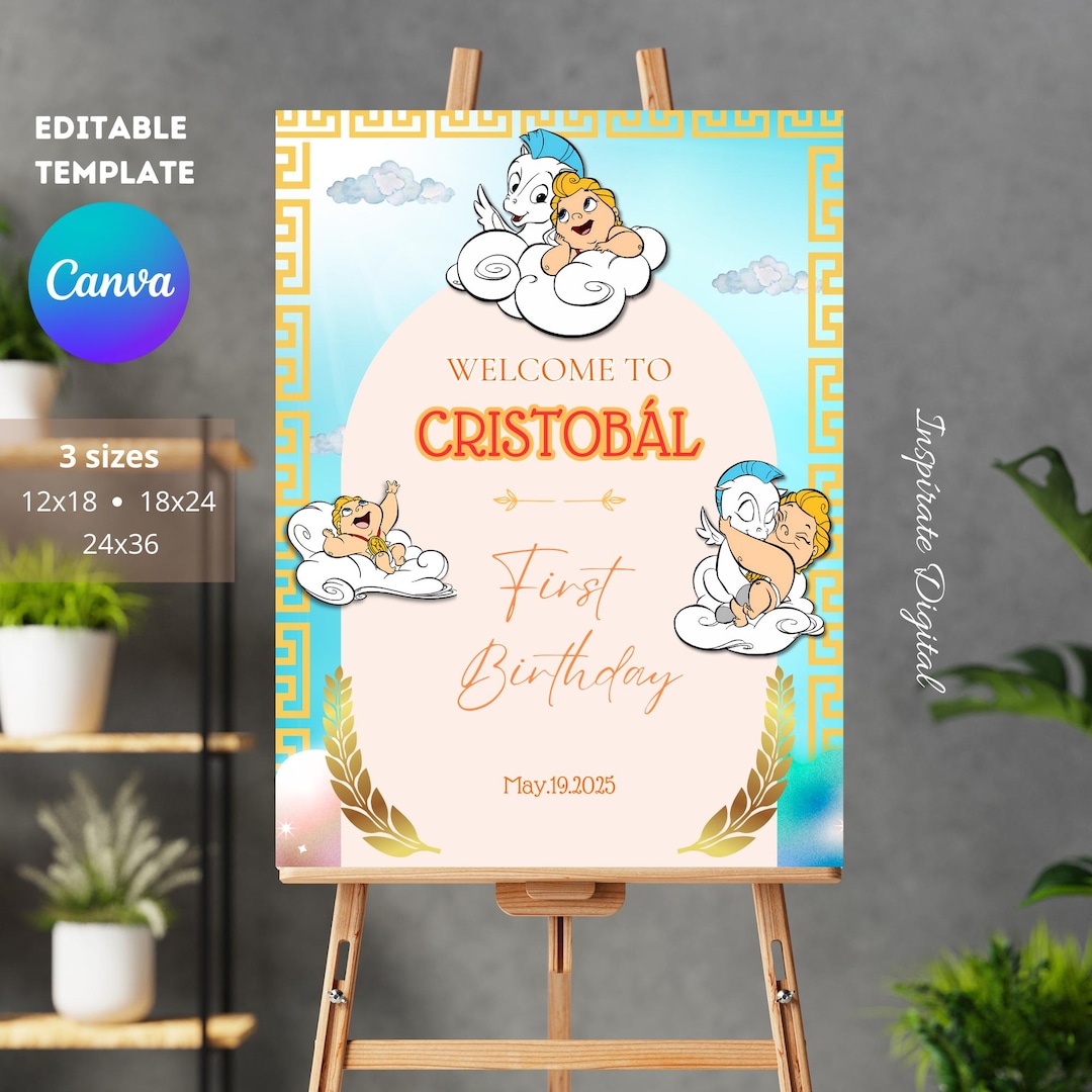 Hercules Welcome Sign, Birthday Welcome Sign, Hercules Welcome Sign ...