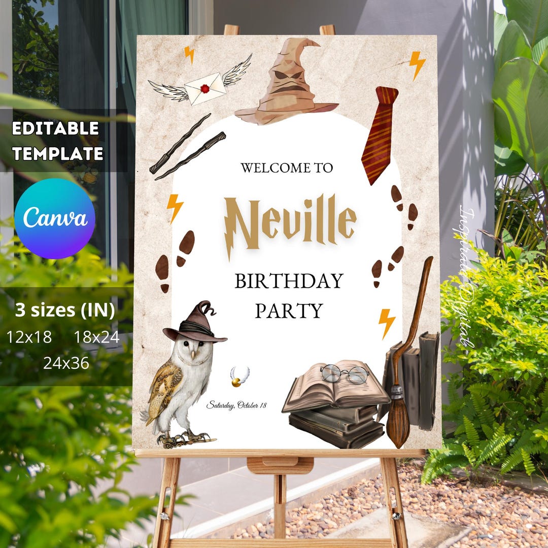 Hogwarts Welcome Sign, Wizard Welcome Sign, Wizard and Witches Welcome ...