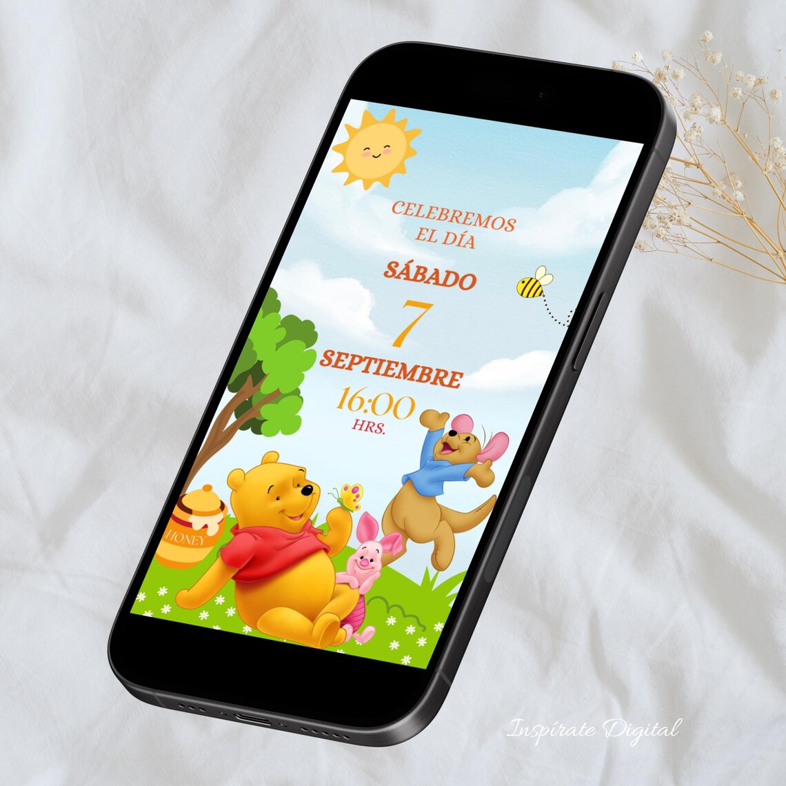 Winnie the Pooh Invitation, Winnie Pooh Video Invitation, Winnie the ...
