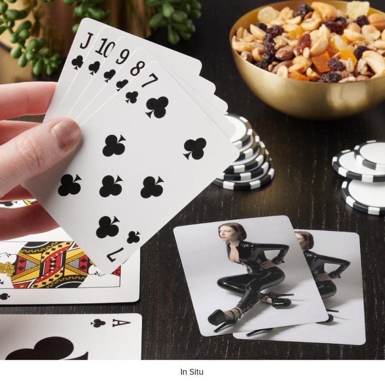 Cosplay Black Latex Woman Modern Style Poker Playing Cards - Etsy