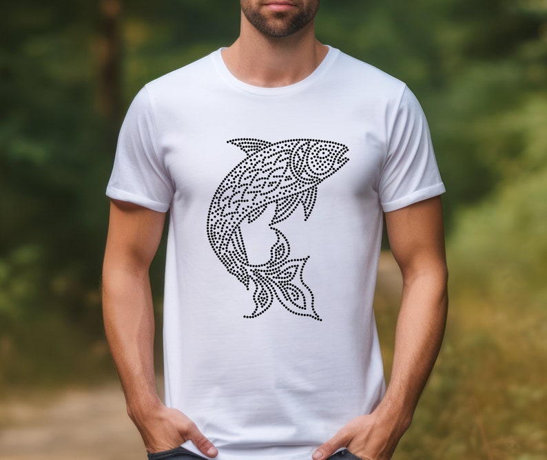 Rhinestone Fish Template Rhinestone Ss10 Fish Template Svg Png Eps ...