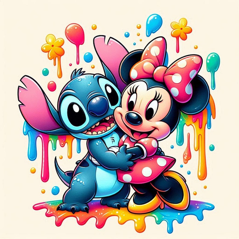 8 PNG Stitch and Minnie Bundle Design High Quality Sublimation Digital ...