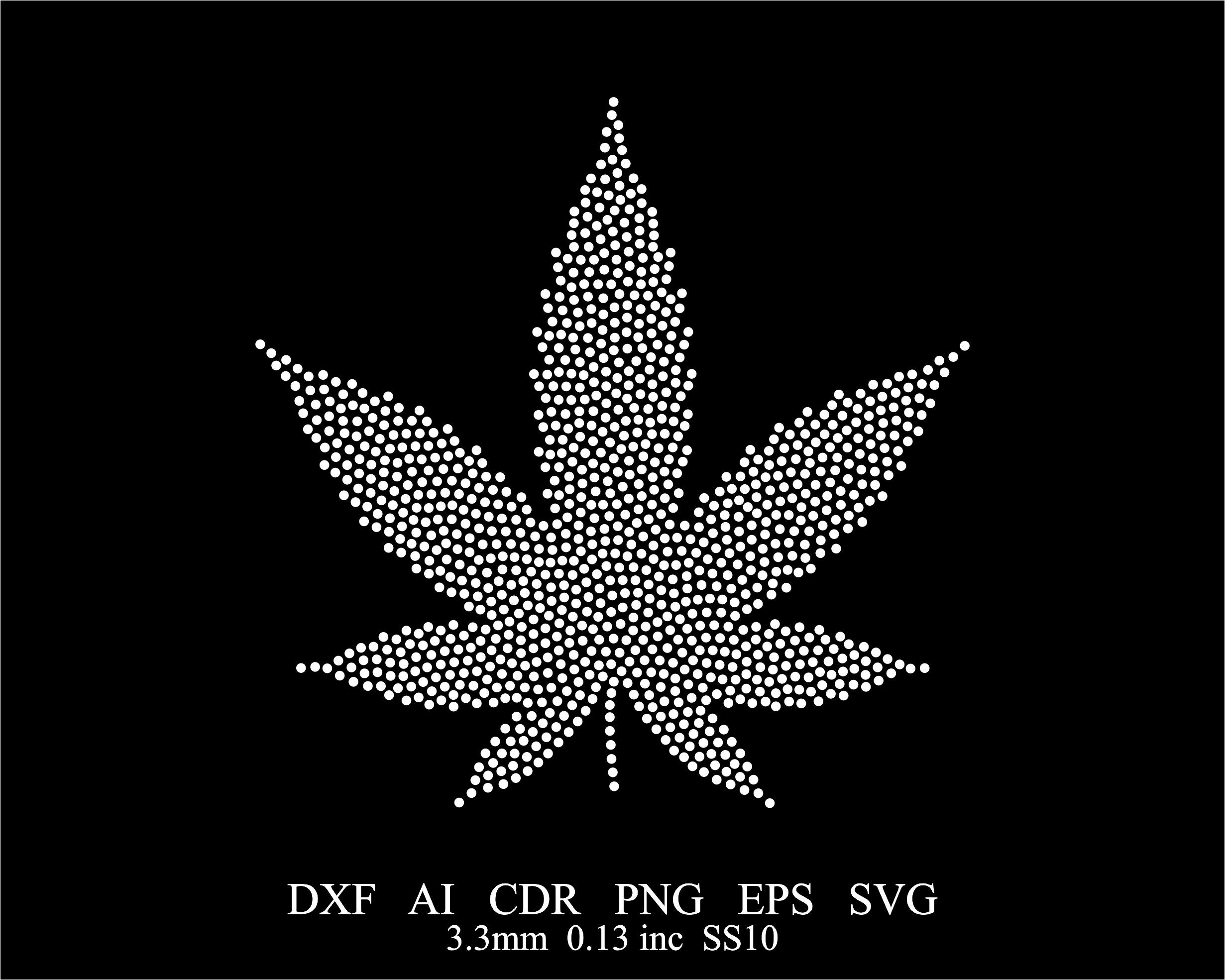 Rhinestone Leaf Template Rhinestone Plant Leaf Design Svg Png Files ...