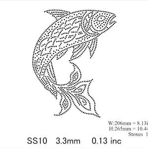 Rhinestone Fish Template Rhinestone Ss10 Fish Template Svg Png Eps ...