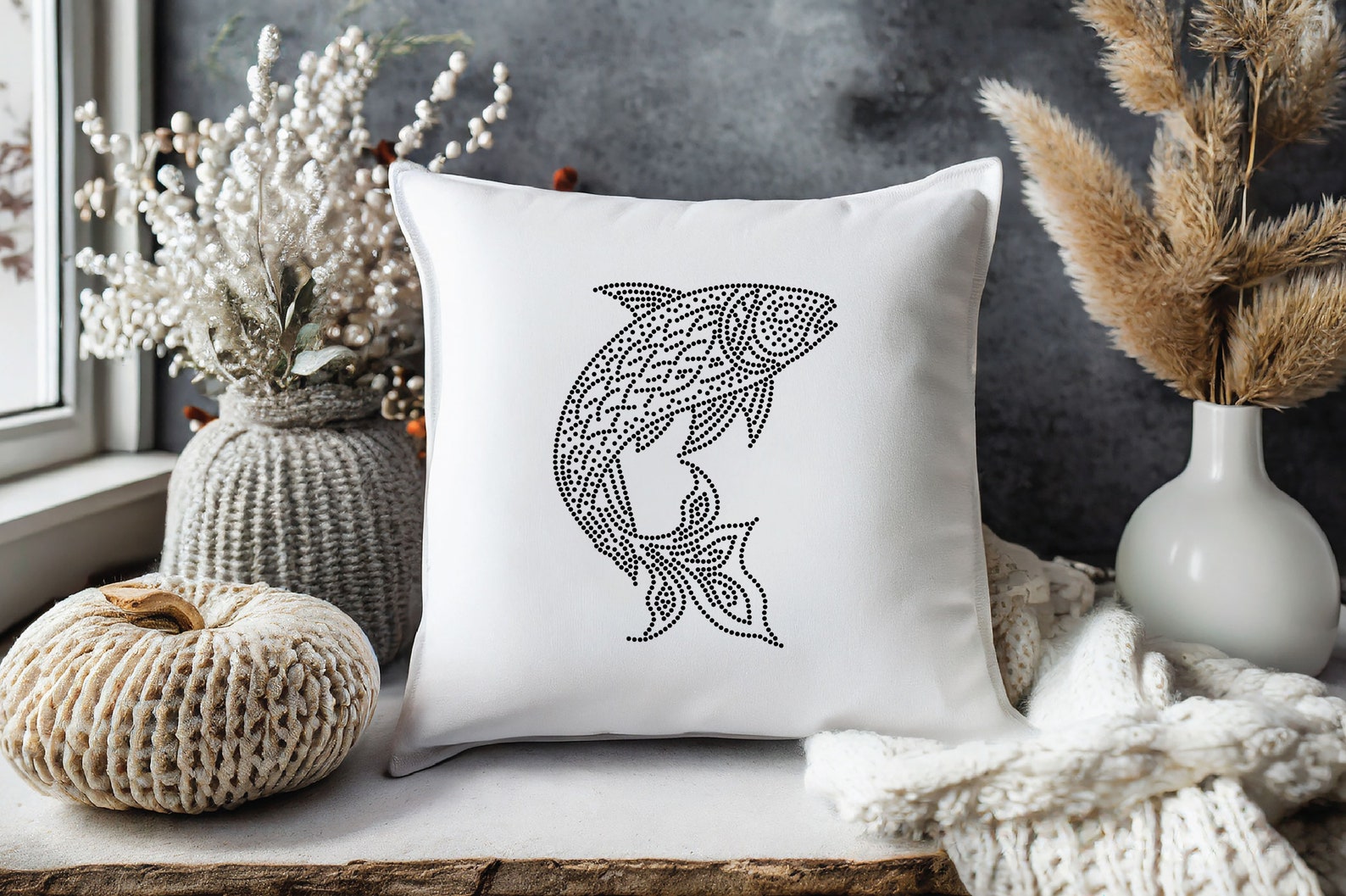 Rhinestone Fish Template Rhinestone Ss10 Fish Template Svg Png Eps ...