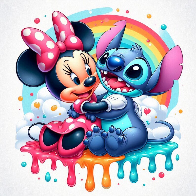 8 PNG Stitch and Minnie Bundle Design High Quality Sublimation Digital ...