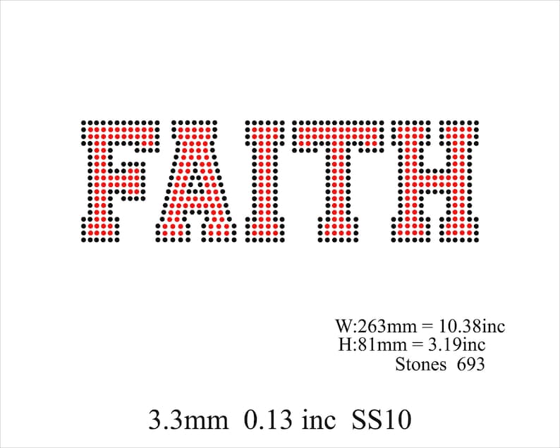 Rhinestone Faith Template Rhinestone Religious Template Svg Png Eps File Rhinestone Faith Design ...