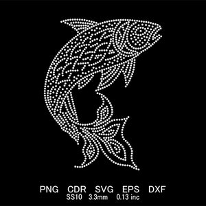 Rhinestone Fish Template Rhinestone Ss10 Fish Template Svg Png Eps ...
