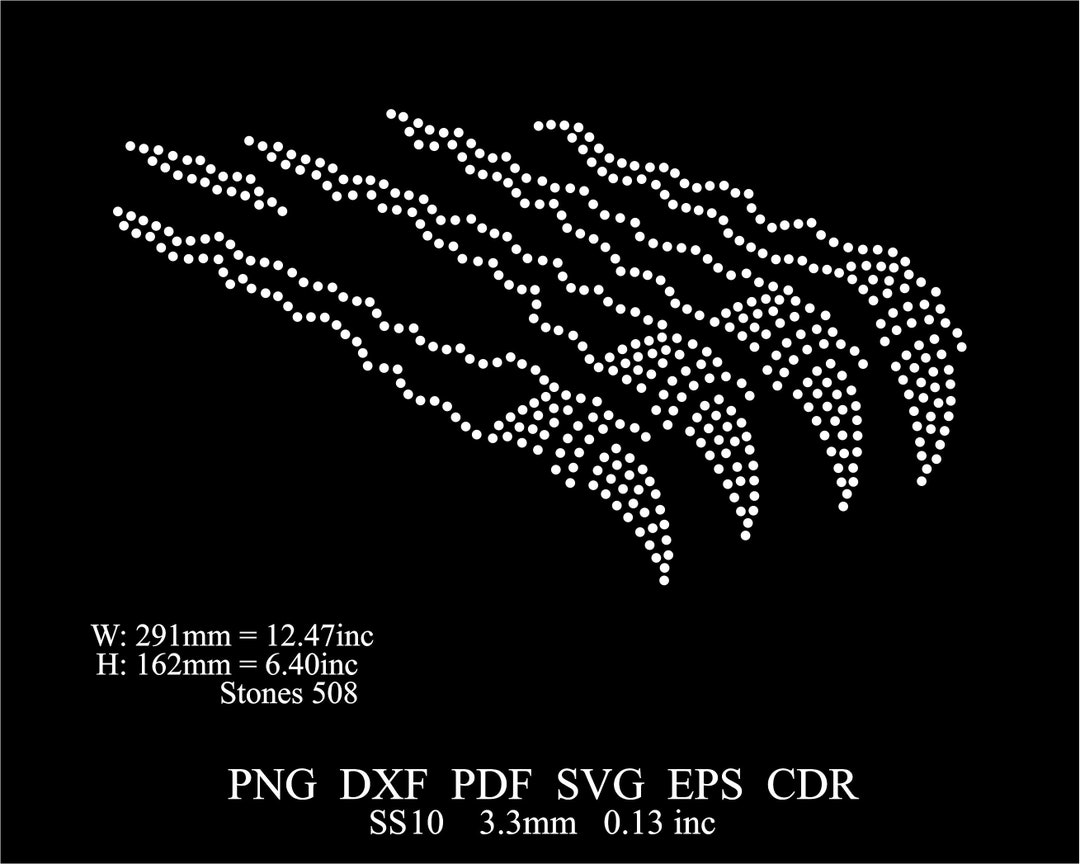 Rhinestone Claw Template SVG Rhinestone SS10 Claw Template Png Eps Ai ...