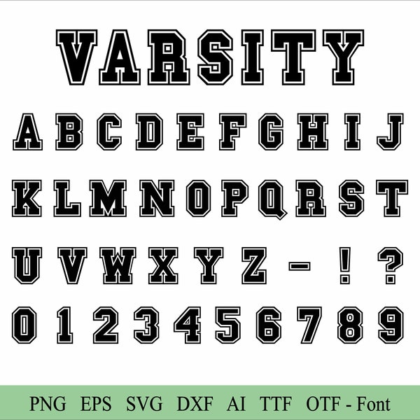 Numbers Outline Font Svg - Etsy