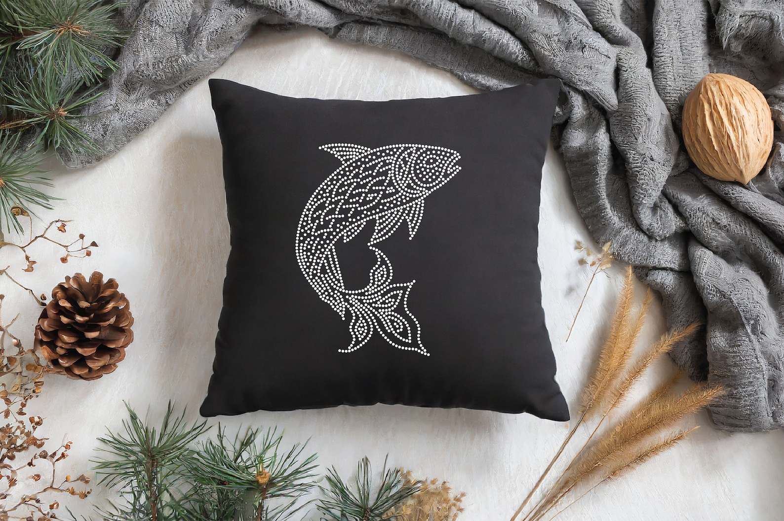 Rhinestone Fish Template Rhinestone Ss10 Fish Template Svg Png Eps ...