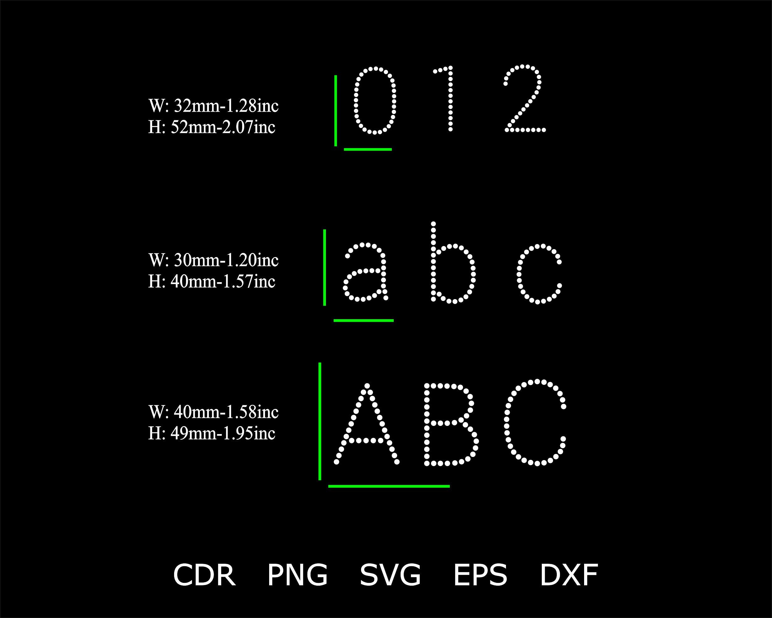 Rhinestone Font Template Svg Rhinestone Alphabet Template Png Eps SS10 ...