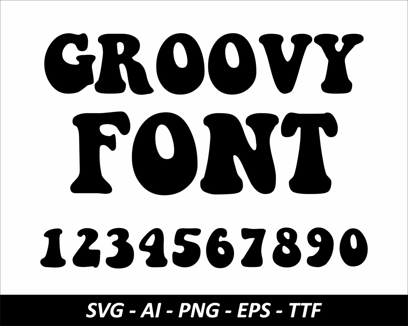 Groovy Font SVG Groovy Letters and Numbers Svg Retro Groovy Font Groovy ...