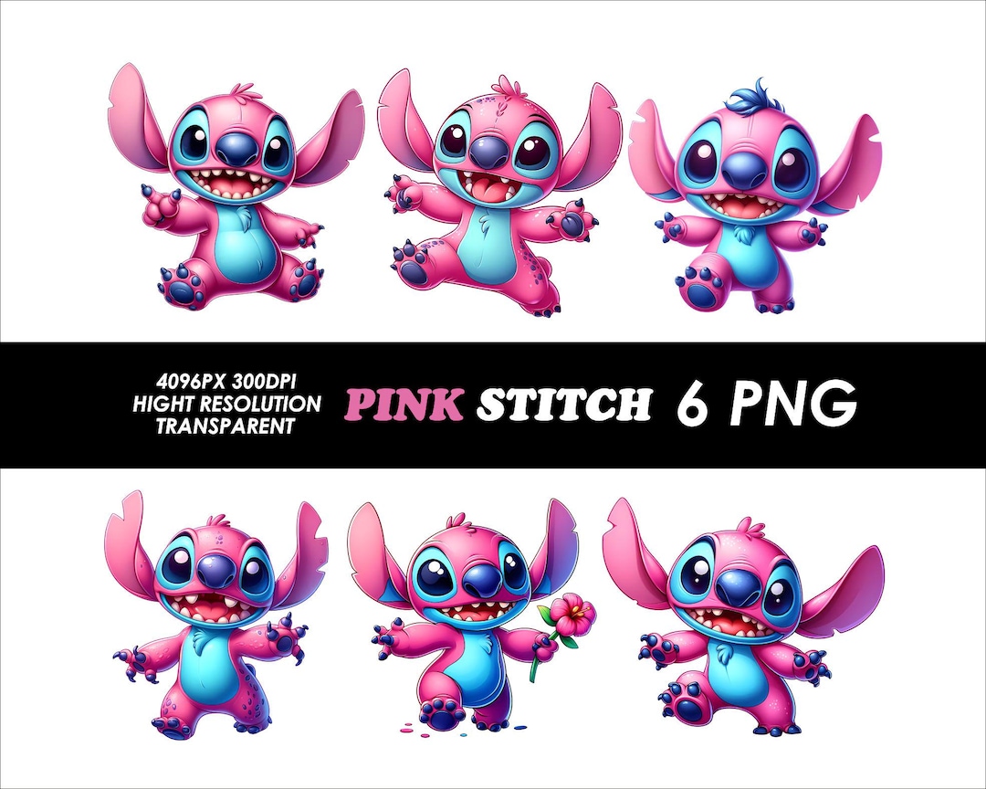 6 PNG Pink Stitch Design Cute Stitch Png High Quality Sublimation ...