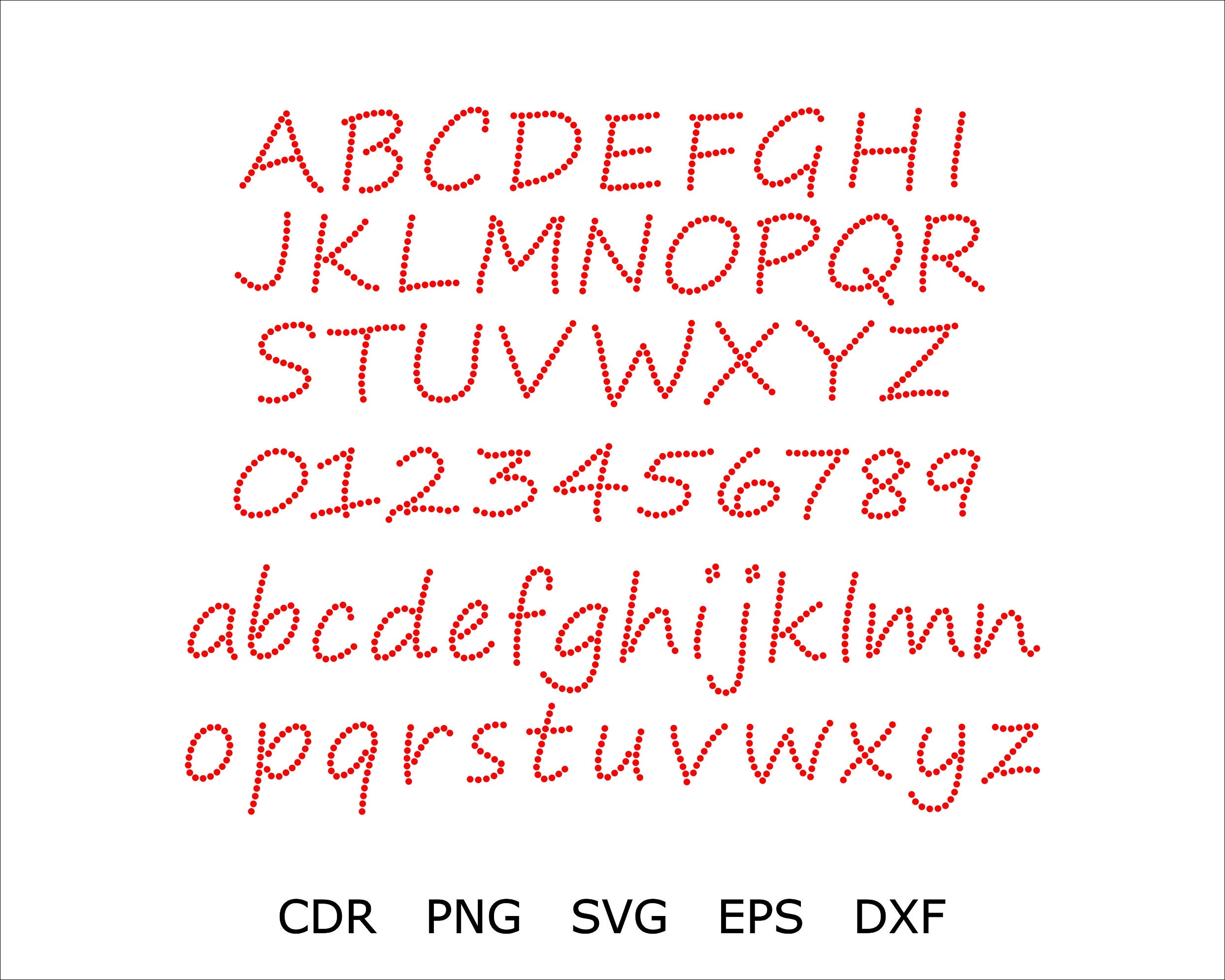 Rhinestone Font Template Svg Rhinestone Alphabet Design Png Eps Dxf ...