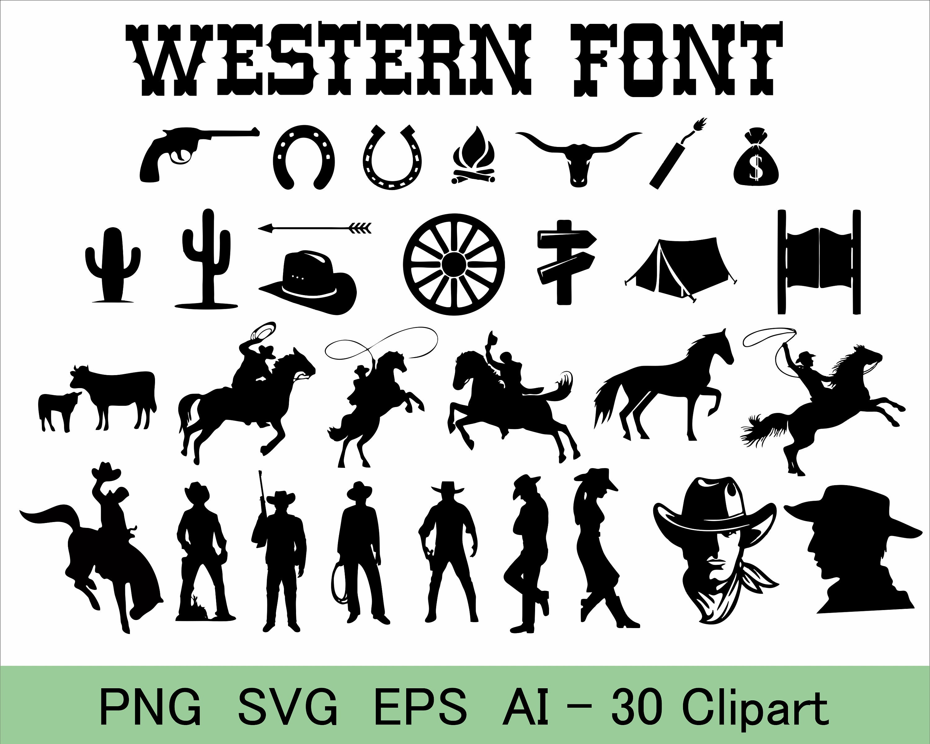 Western Font Svg Western Alphabet Svg Wild West Font Old West Font ...