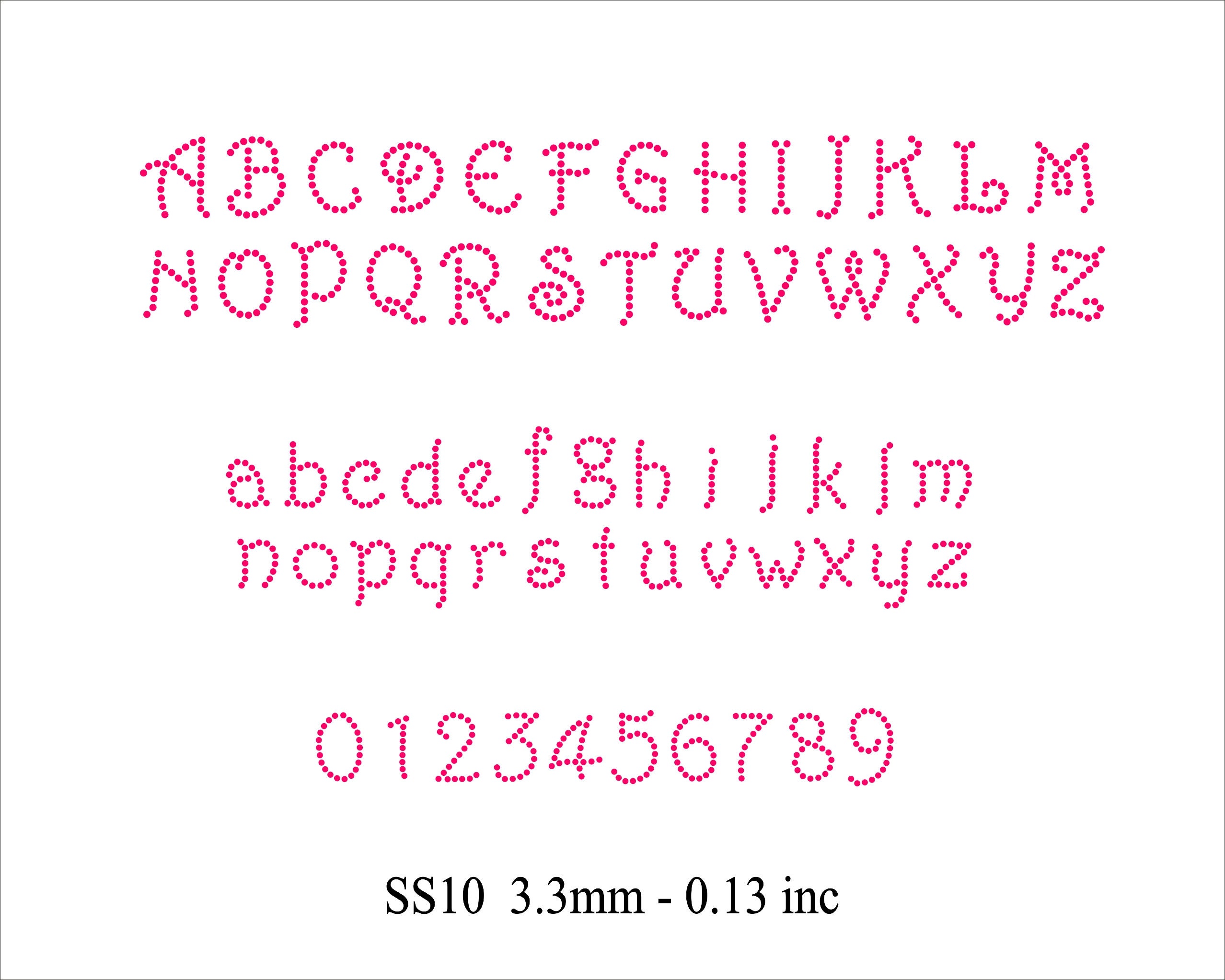 Rhinestone Font Template Svg Rhinestone Alphabet Design SS10 Svg Png ...