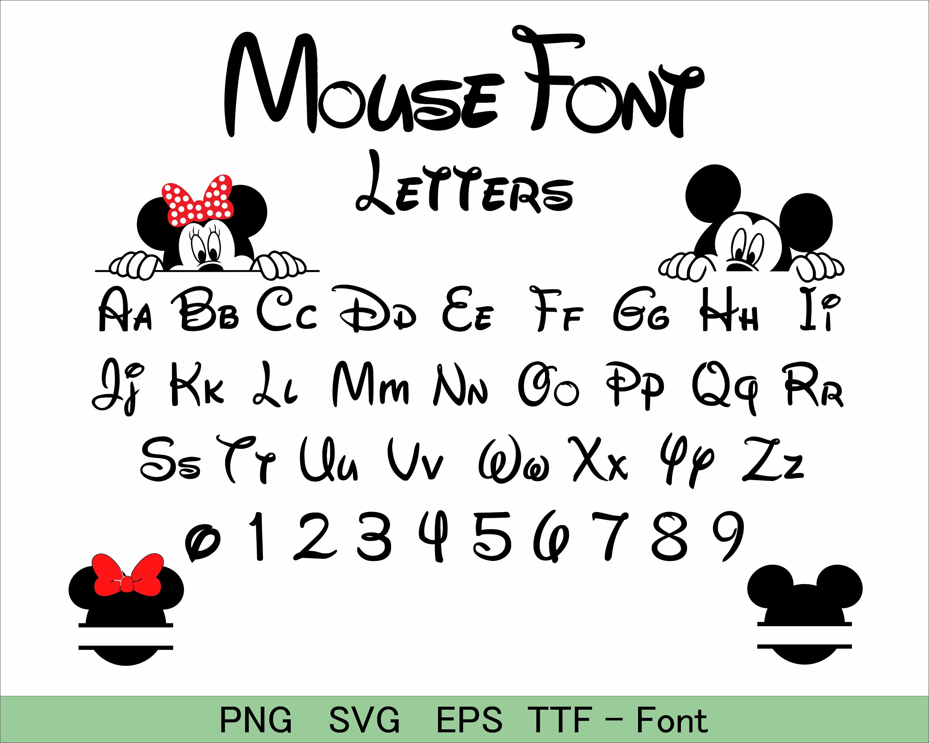 Mouse Alphabet Font Svg Mouse Alphabet Svg Mouse Letters Svg Vinyl Cut ...