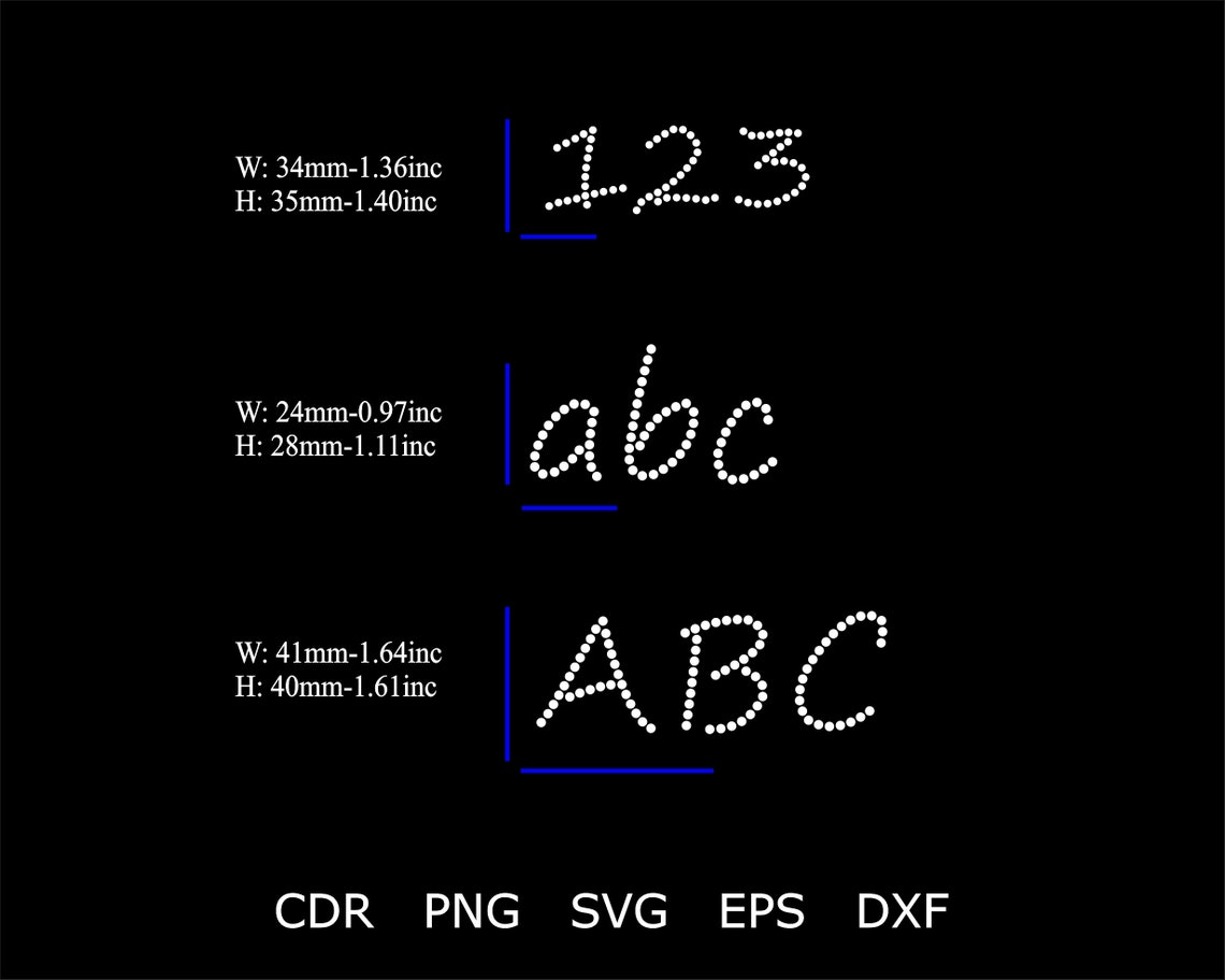 Rhinestone Font Template Svg Rhinestone Alphabet Design Png Eps Dxf ...