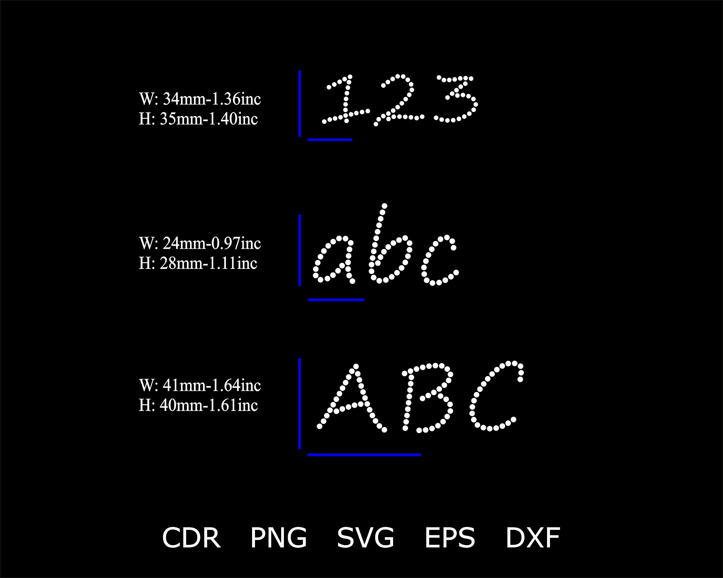 Rhinestone Font Template Svg Rhinestone Alphabet Design Png Eps Dxf ...