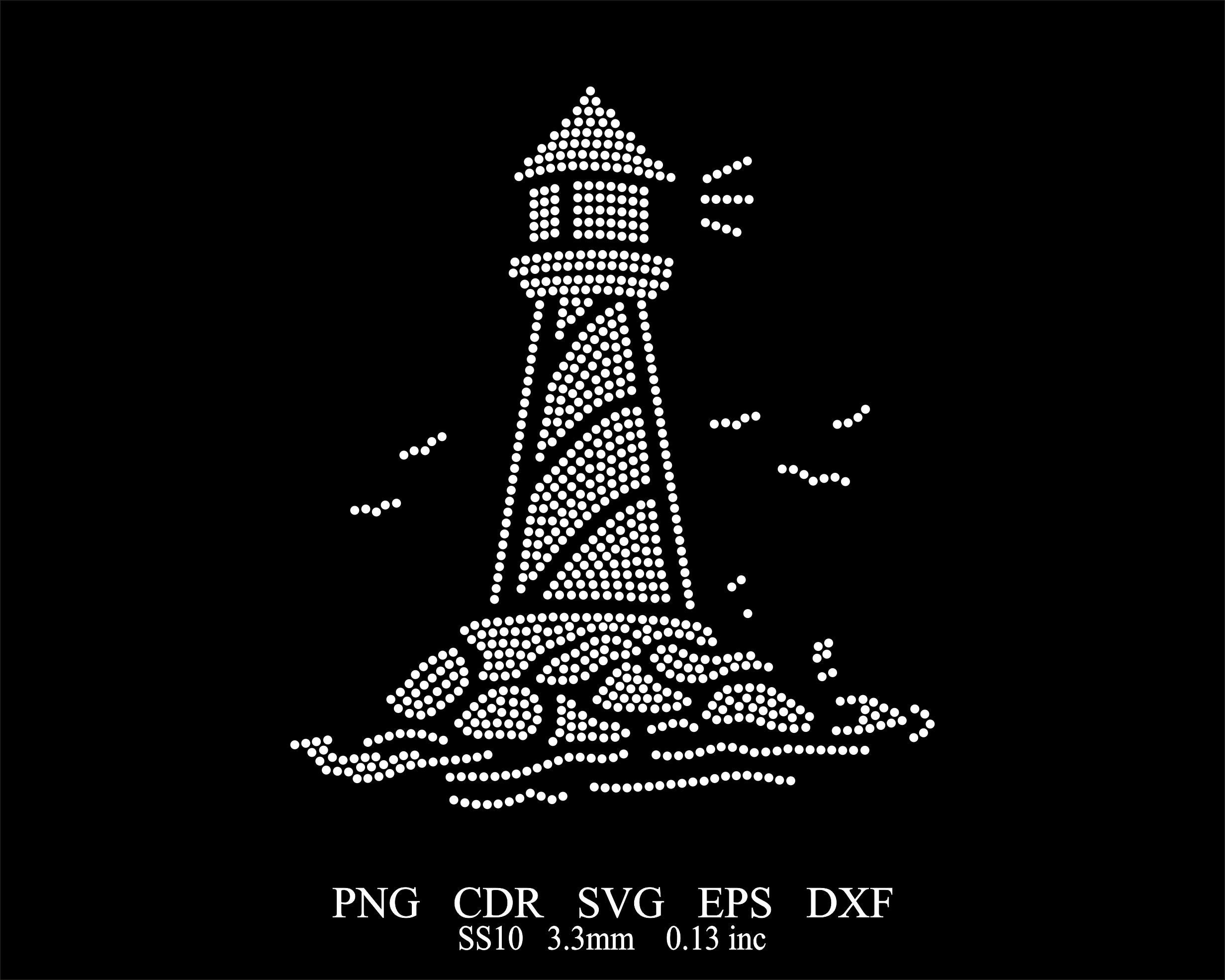 Rhinestone Lighthouse Template Rhinestone Lighthouse Ss10 Template Svg ...