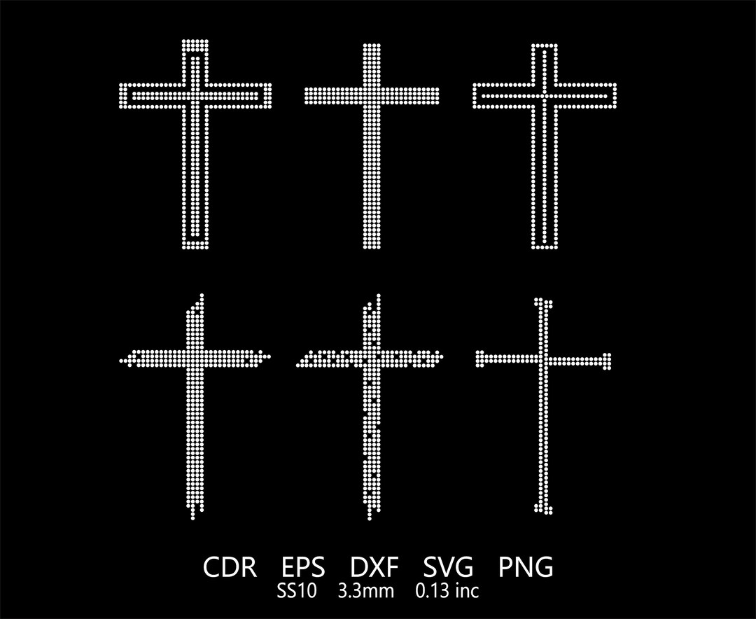 Rhinestone Cross Template Rhinestone Cross Design Svg Png File ...