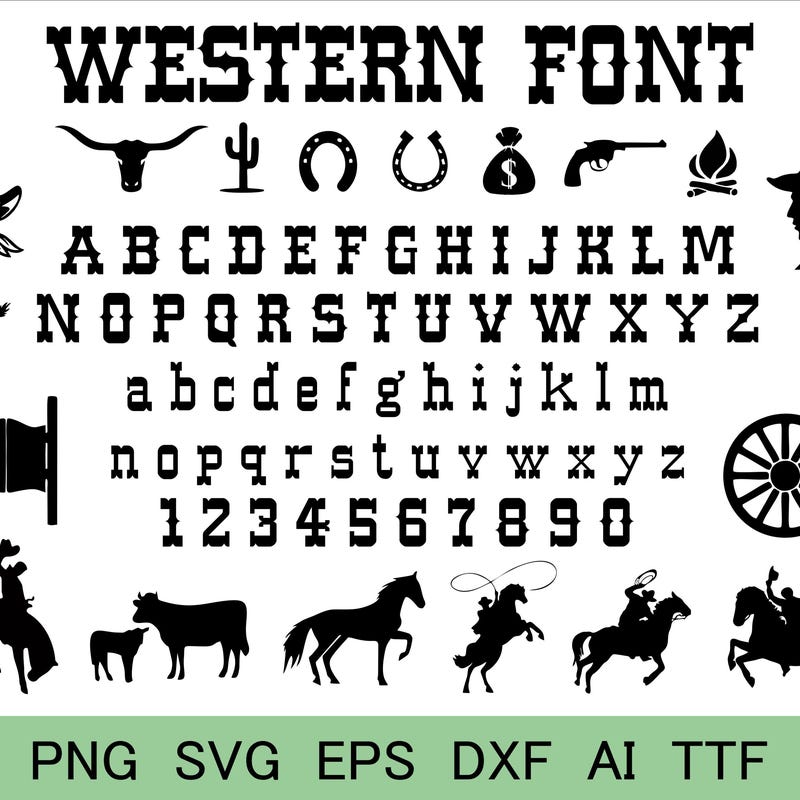 Letras vaqueras svg - Etsy México