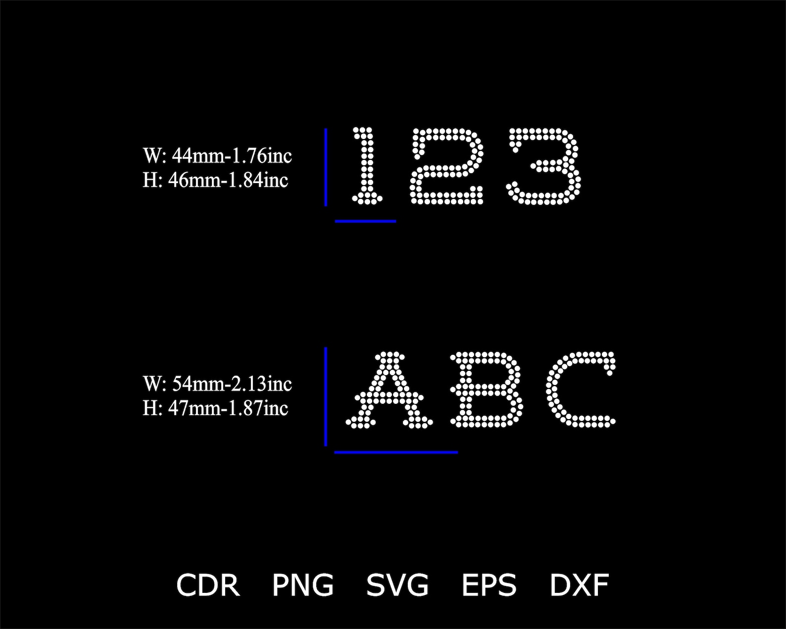 Rhinestone Font Template Svg Rhinestone Alphabet Design Png Eps Dxf ...