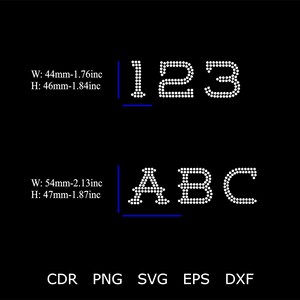 Rhinestone Font Template Svg Rhinestone Alphabet Design Png Eps Dxf ...