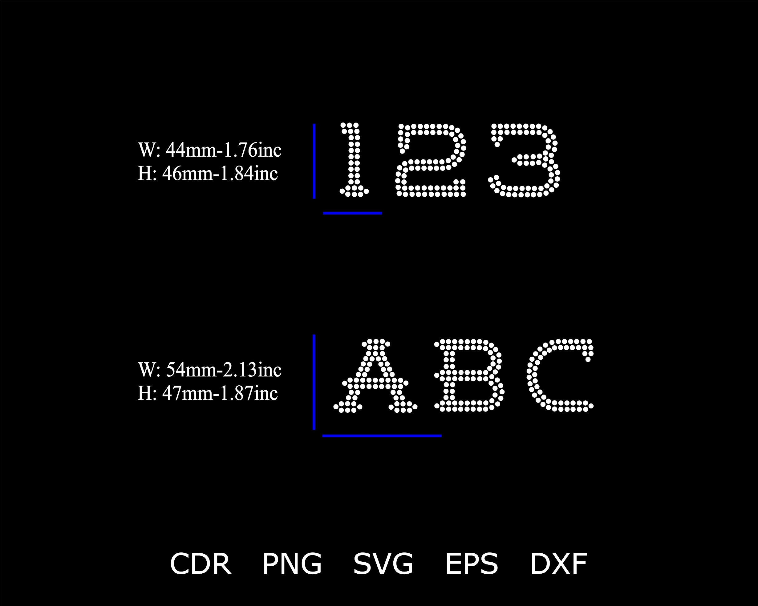 Rhinestone Font Template Svg Rhinestone Alphabet Design Png Eps Dxf ...