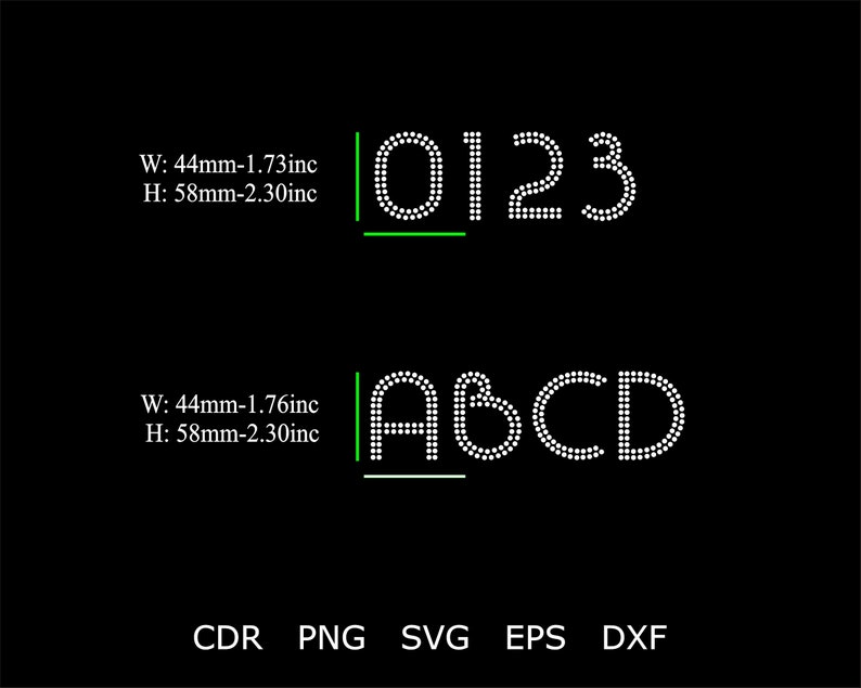 Rhinestone Font Template Svg Rhinestone Alphabet Design Png Eps Dxf ...