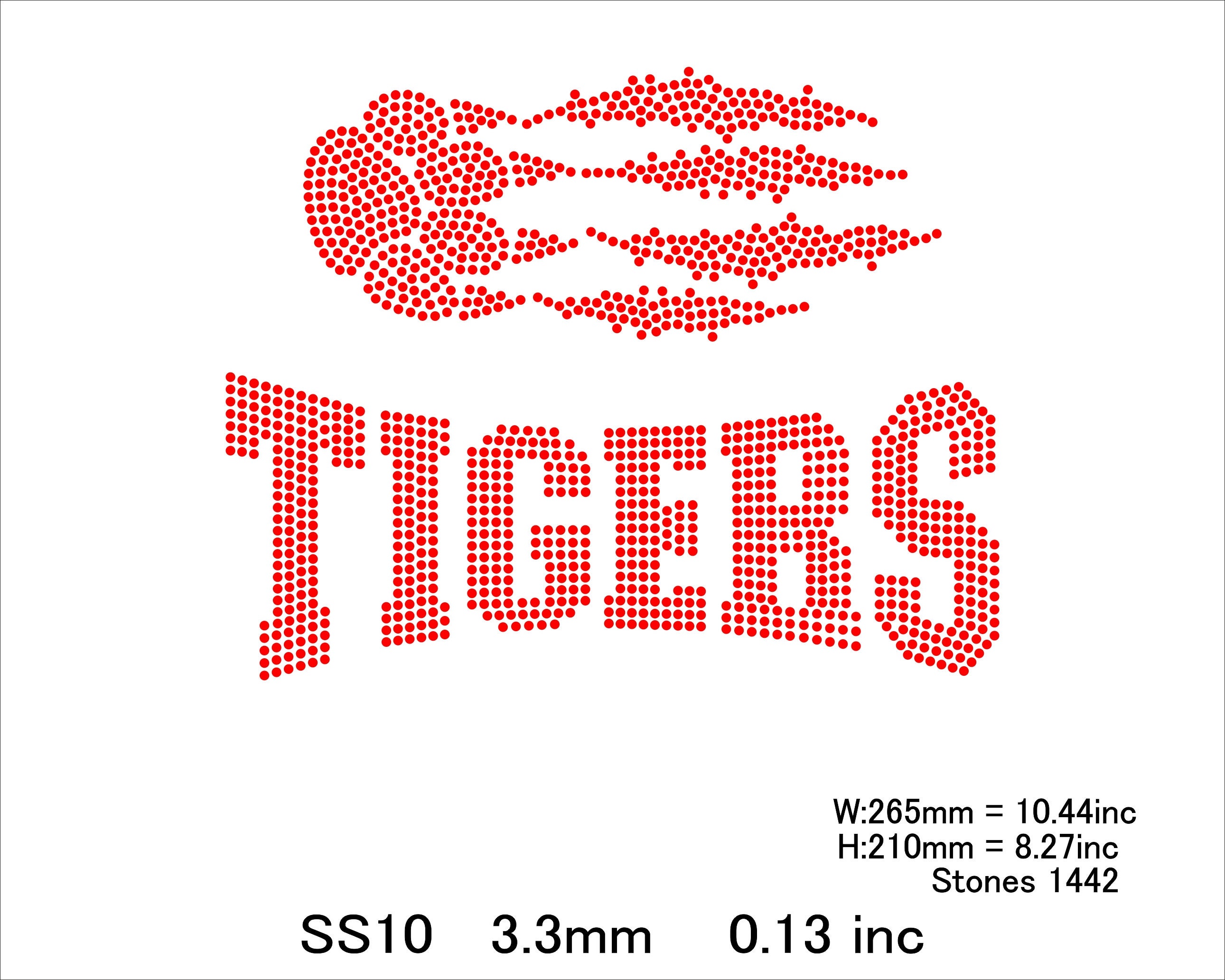 Rhinestone Tigers Template Rhinestone Ss10 Tigers Template Svg Cdr Png ...