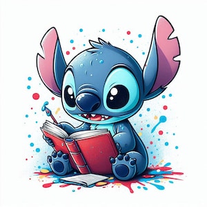 Stitch 5 Png Design Stitch Reading a Book Design Stitch Png High ...