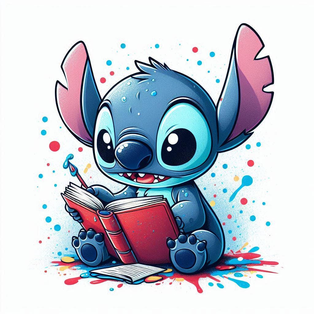 Stitch 5 Png Design Stitch Reading a Book Design Stitch Png High ...