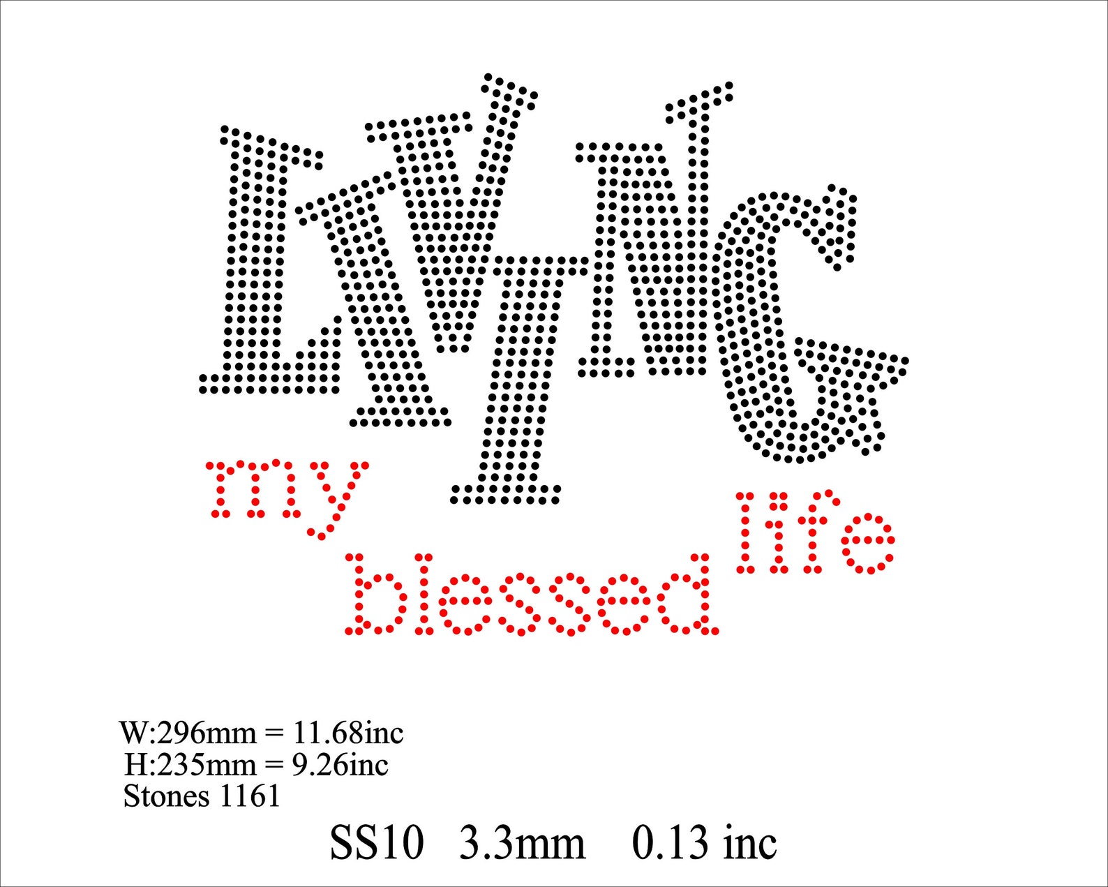 Rhinestone Living Template Rhinestone Blessed Template SS10 Svg Png Ai ...