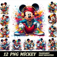 5 PNG Mickey Rastafari Reggae Mouse PNG Design High Resolution Tshirt ...