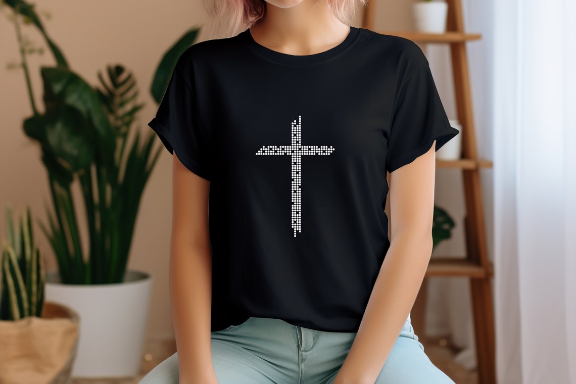 Rhinestone Cross Template Rhinestone Cross Design Svg Png File ...