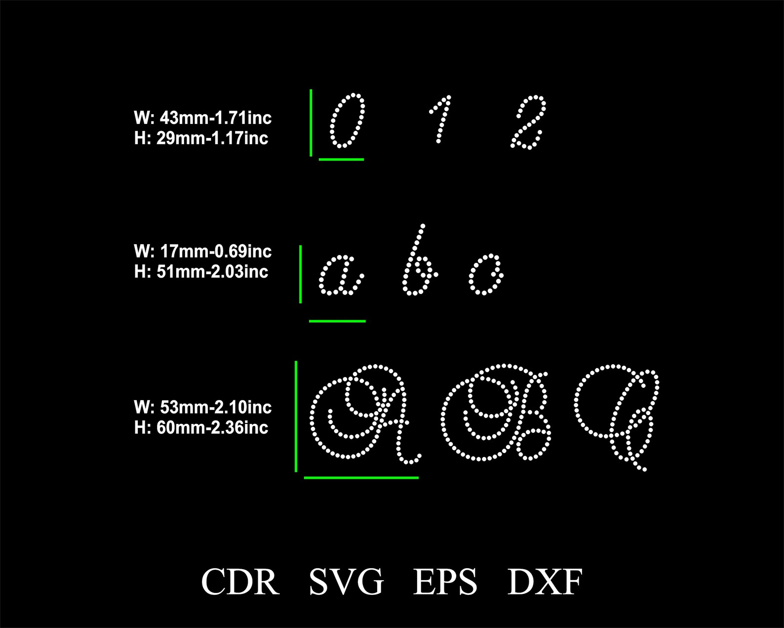 Rhinestone Alphabet Template SS10 Rhinestone Font Template Svg Cdr Dxf ...