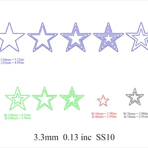 Rhinestone Star Template Rhinestone Star Design Svg Png Dxf Files ...