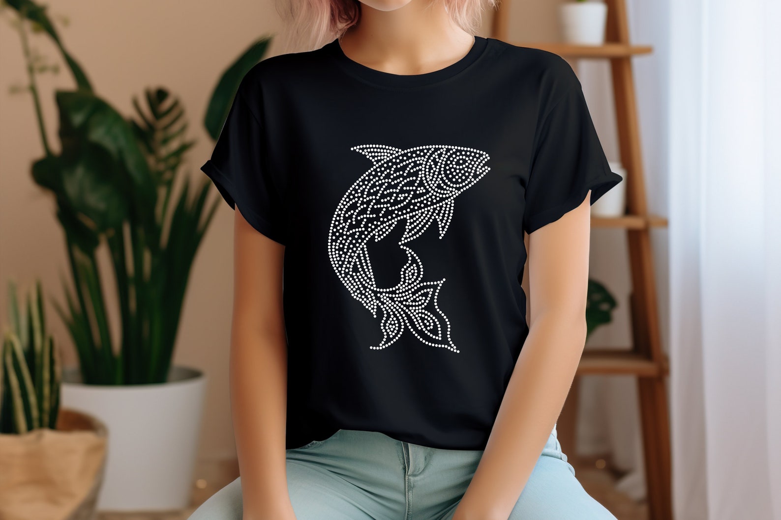 Rhinestone Fish Template Rhinestone Ss10 Fish Template Svg Png Eps ...