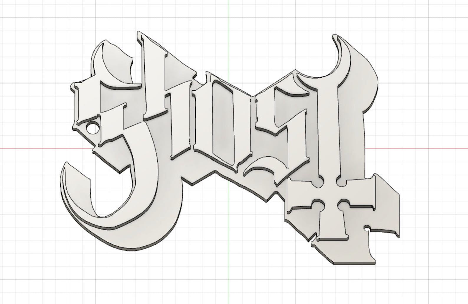 Ghost Bc Logo Keyring STL File - Etsy